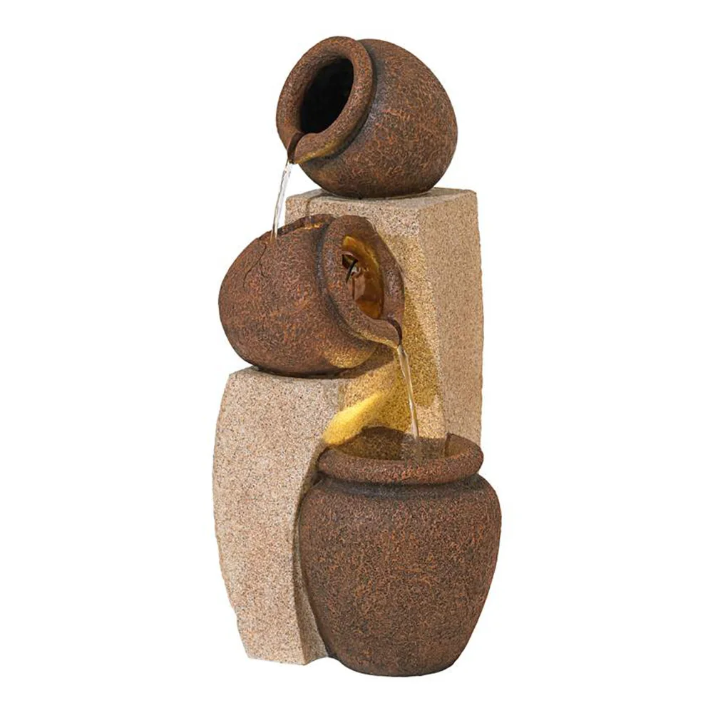 Tipping Jugs Indoor/Outdoor Water Feature 30" High Standing Floor Water ...