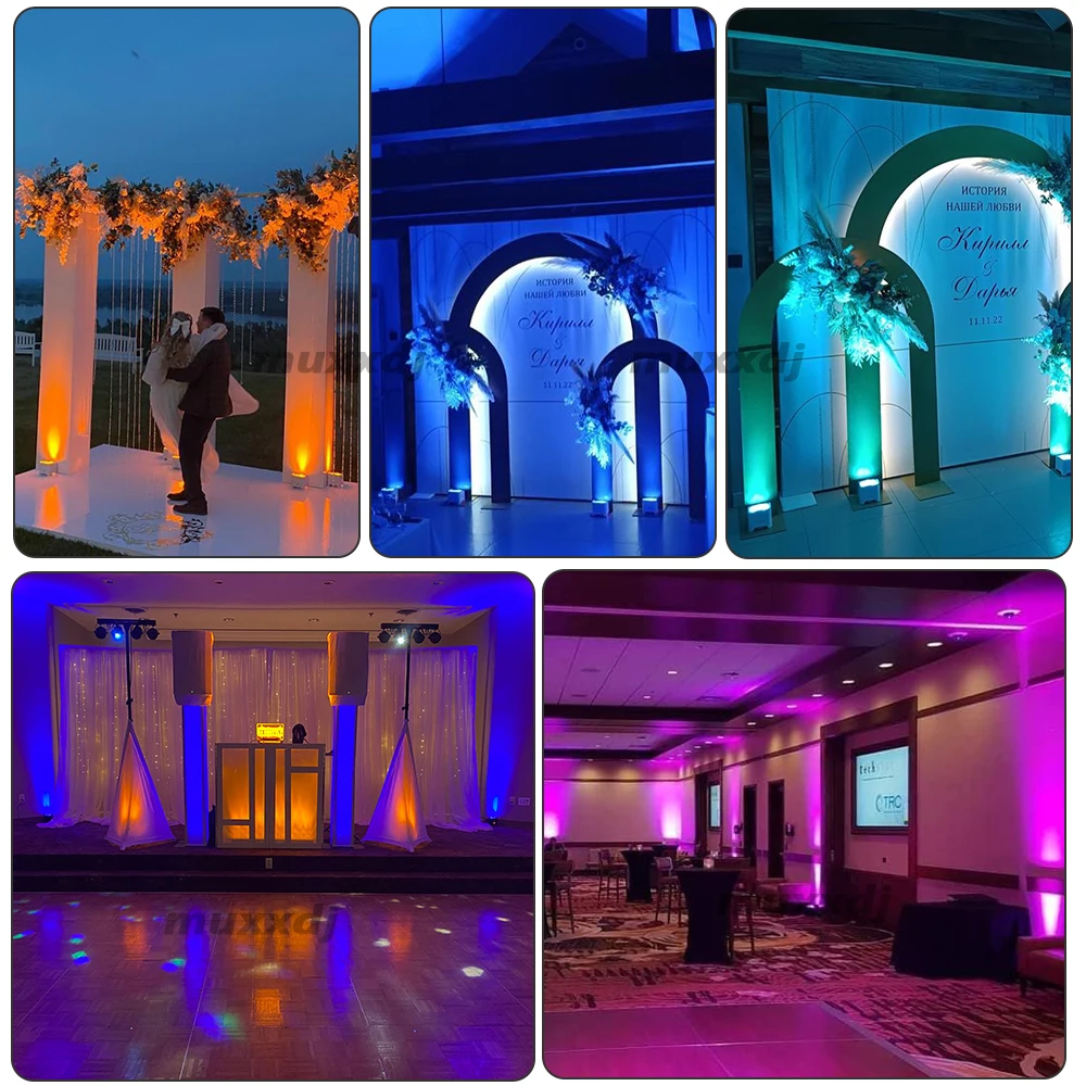 DJ Stage Wedding Uplights - LED Battery Powered Wireless DMX