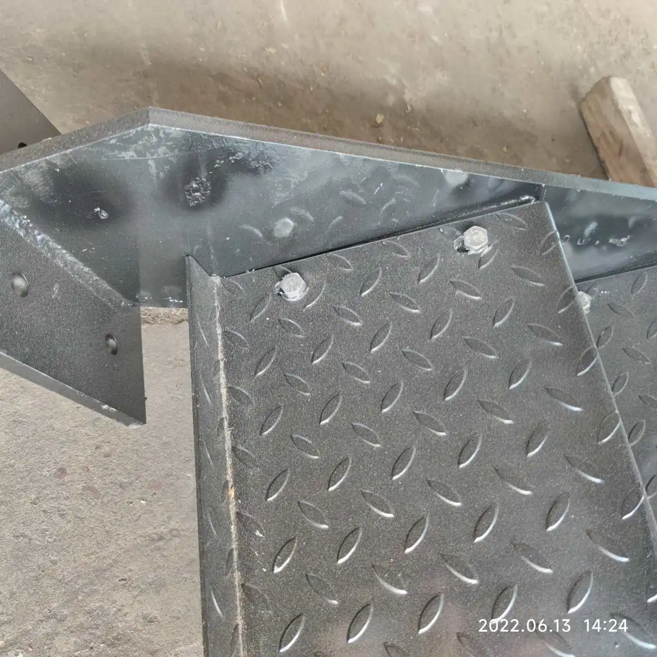 Steel Checker Plate Stair Treads - Durable & Customizable