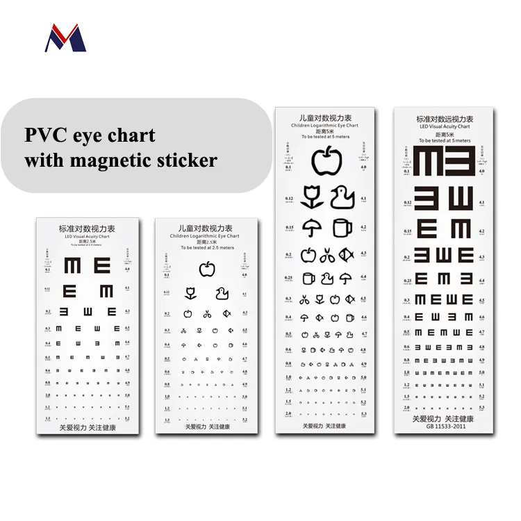 Hospital Long Distance 2.5m Cartoon Kids Vision Chart Pvc Eye Test ...