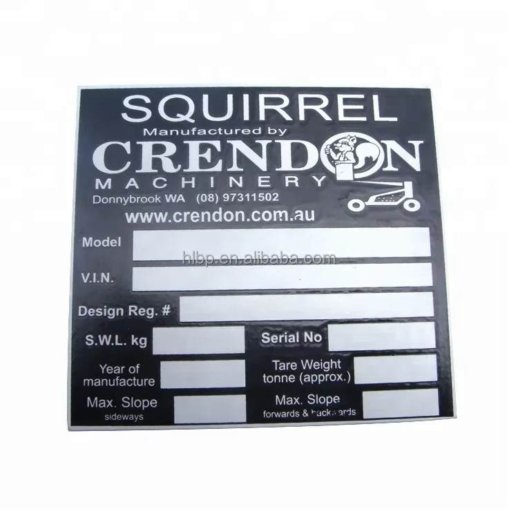Custom UV Printed Aluminum Nameplates - Durable & Versatile