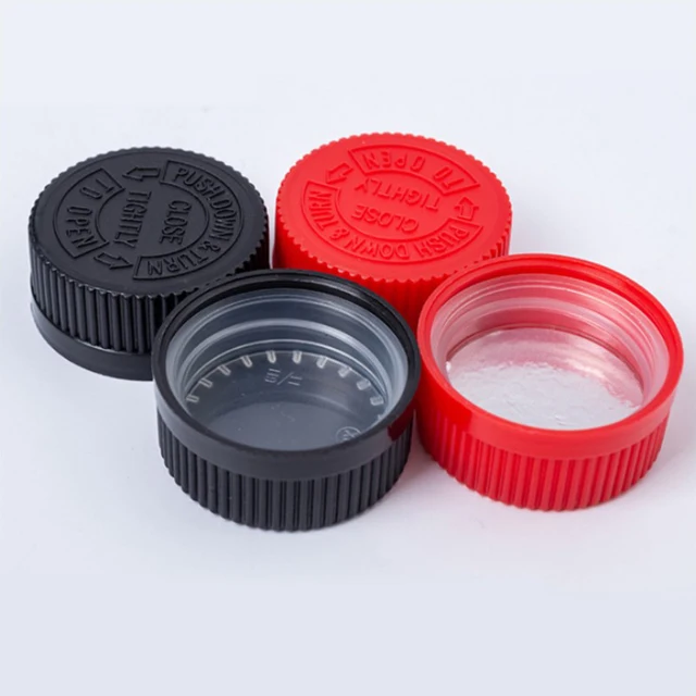 20mm 24/410 28/410 Child Resistant Pp Caps With Heat Induction Liners ...