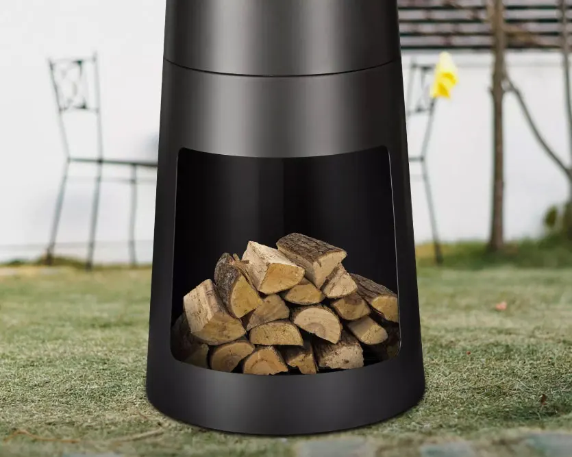 High Quality Outdoor Brasero Barbecue Tower Fire Pit Bonfire Black ...