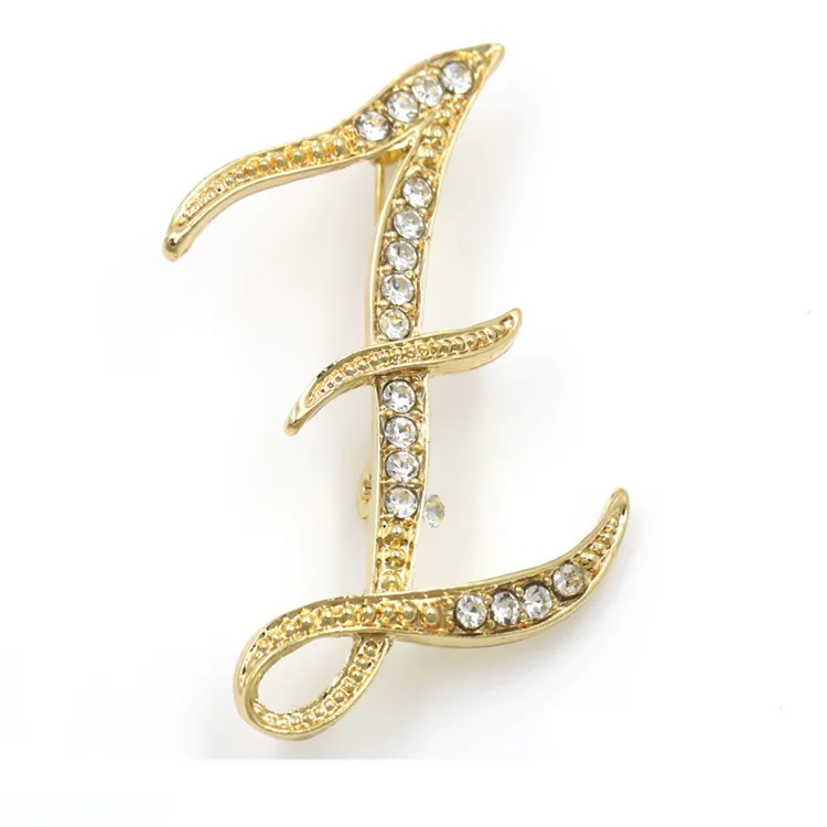 Alibaba.com: Metal Gold Silver Rhinestone A-Z 26 Alphabet Initial ...