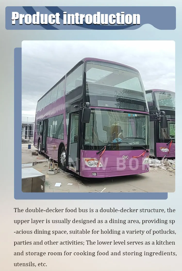 Customized Dining Truck Double Decker Bus Mobile Restaurant Carts ...