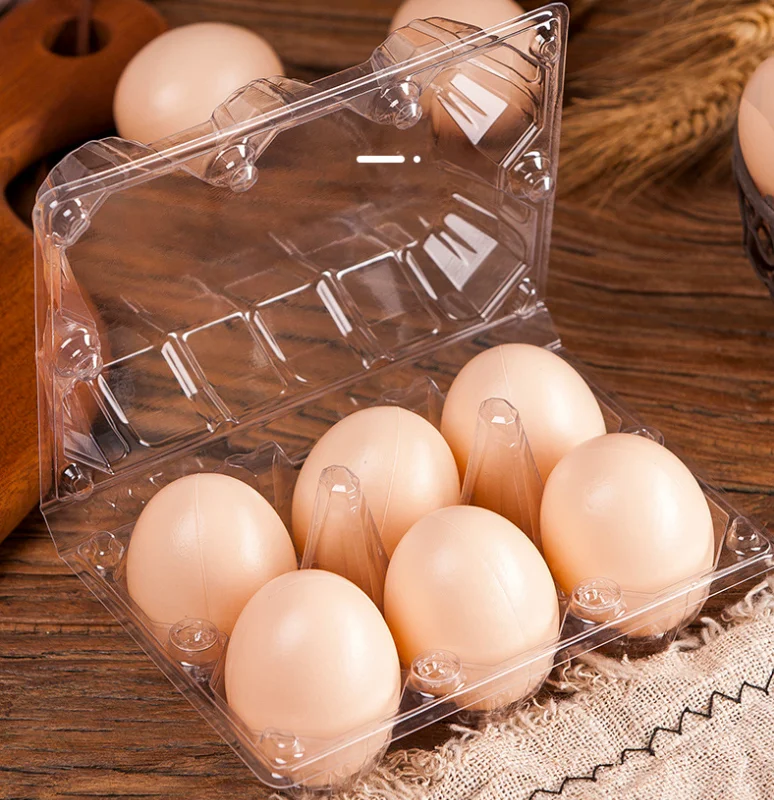 Clear PET Blister Plastic Clamshell Egg Packaging Tray