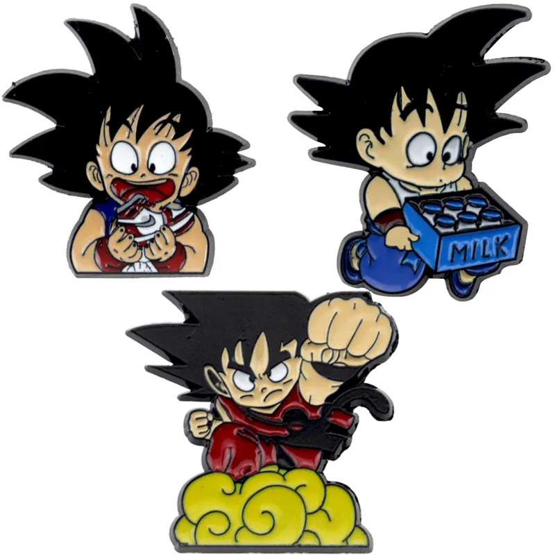 DBZ Goku Brooch Pin Anime Logo Pin Personalized Cute Chopper Metal ...