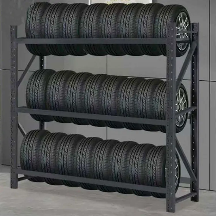 Custom 3 Layers Metal Car Tire Storage Rack - Display Stand
