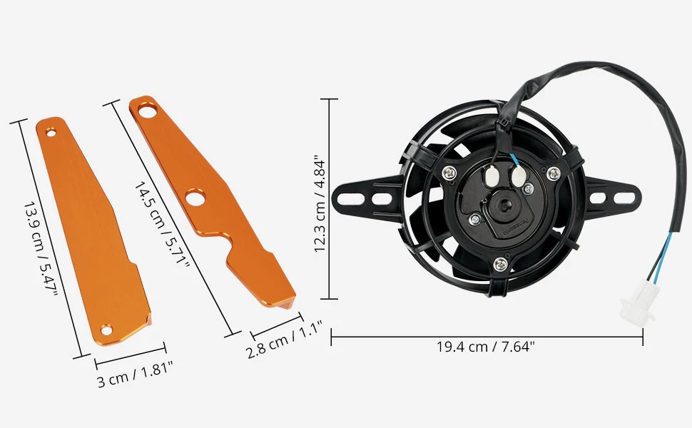 Nicecnc Radiator Cooling Cooler Fan For Ktm 250 300 350 450 Excf Xc Xcw ...