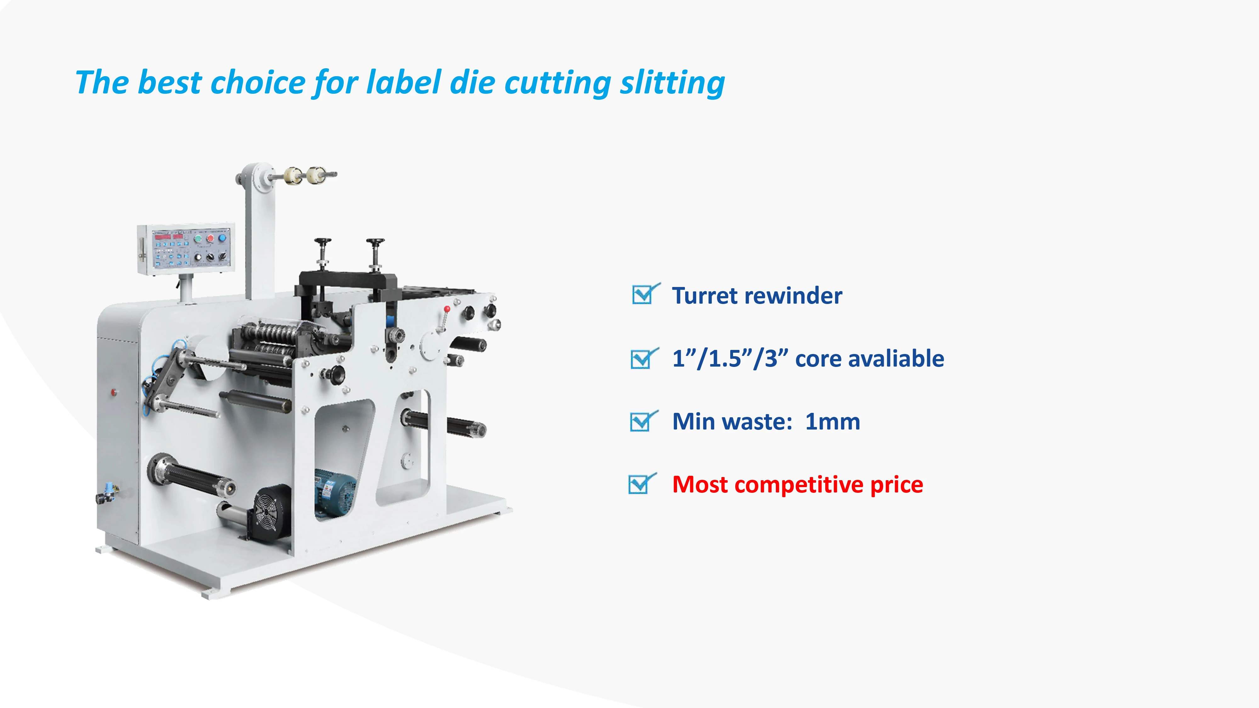 Small Label Turret Rewinder Blank Label Rotary Die Cutter - Buy Narrow ...