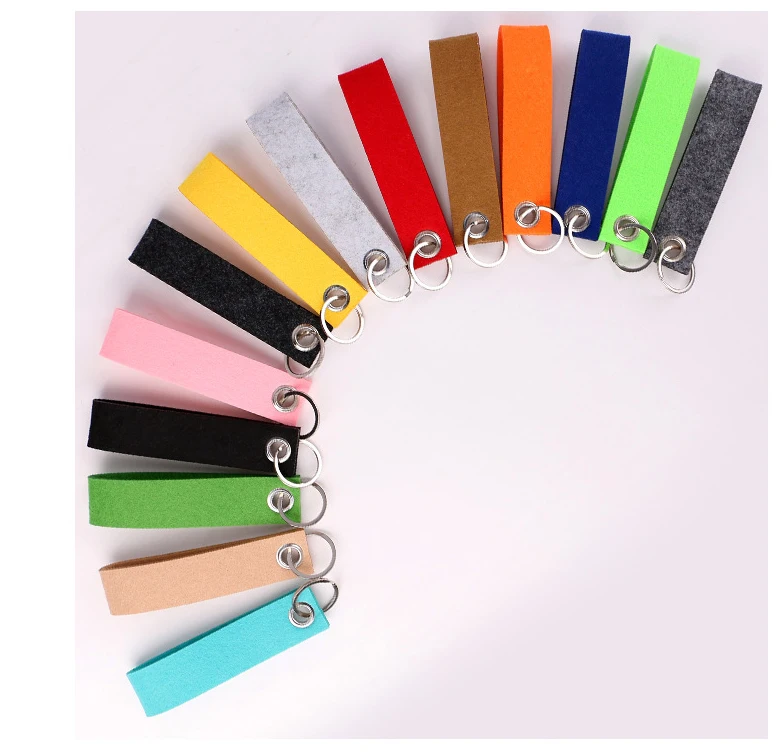 Custom Shape Promotional Printable Felt Key Chain Ring For Advertising ...