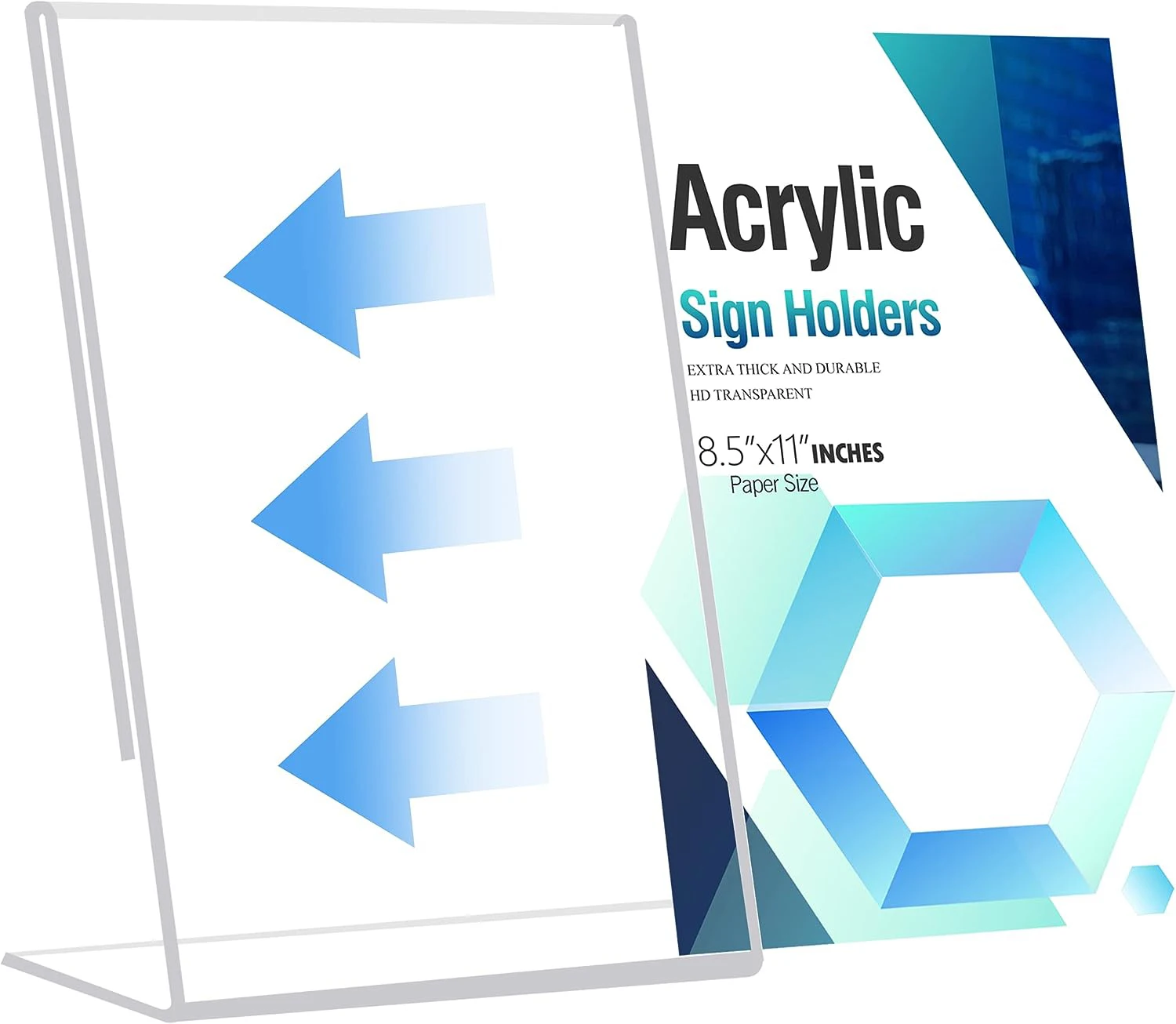 Acrylic Sign Holder - Clear Desktop Display Stand