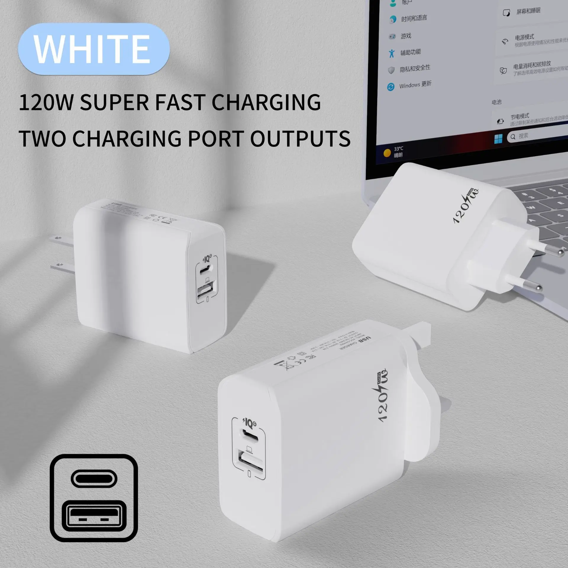 Portable Original Usb C Wall Mounted Usb-c Type C Data Cable Quick ...