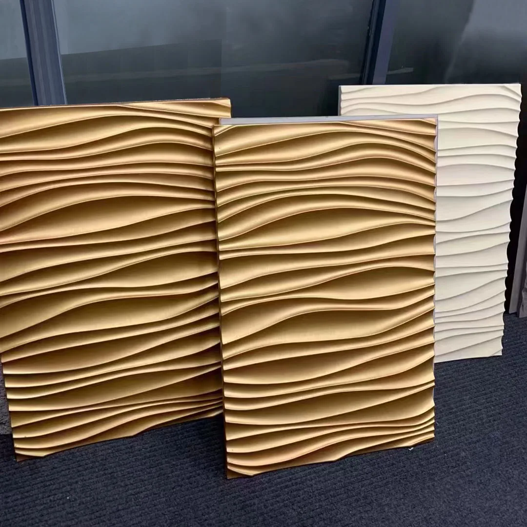 Simulation Polyurethane Stone Wall Panels Veneers PU Faux Wave Stone ...