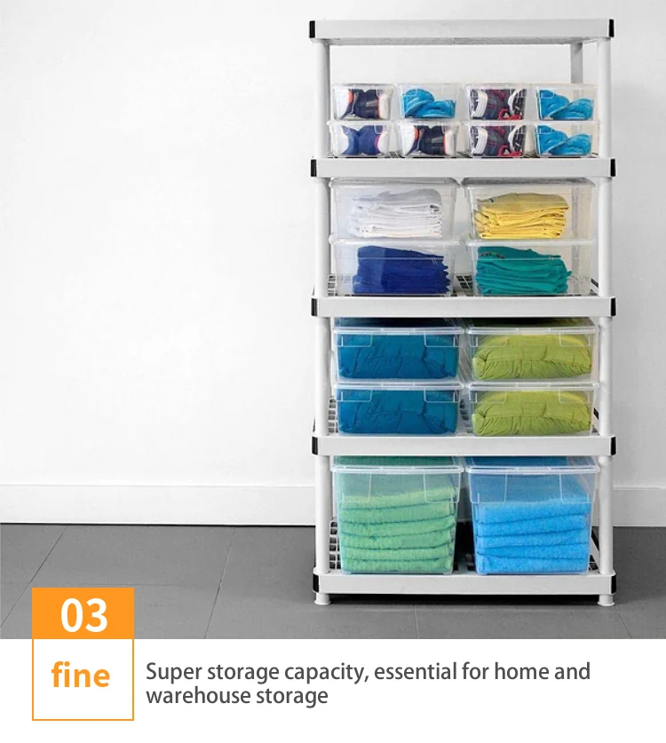 HD 36x18inch Heavy Duty Plastic 3-Tier Ventilated Storage Shelving Unit ...