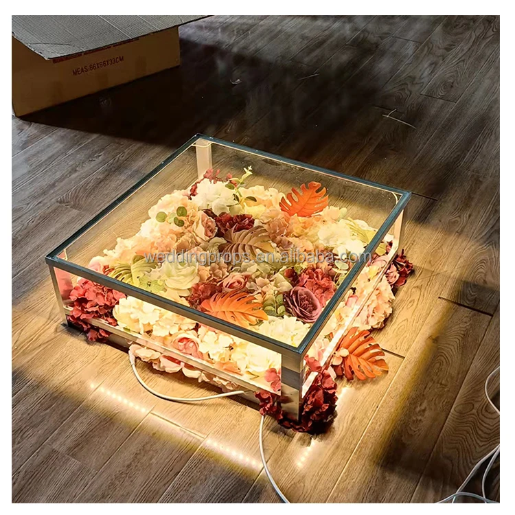 Luxury Wedding Glass Stage Platform - LED Transparent Plexiglass