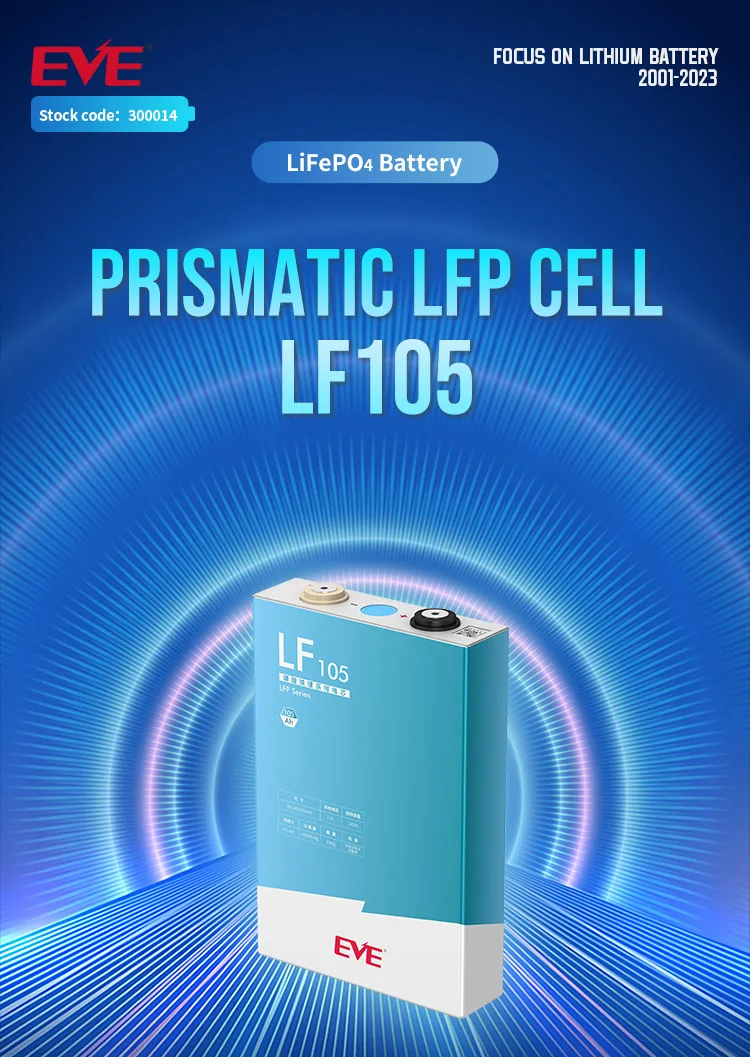 Eve Lifepo4 Battery Cell Lf105 4000 Cycs 3.2v Lifepo4 280 Ah 15ah 6.4v 1400mah Battery Lifepo4 ...