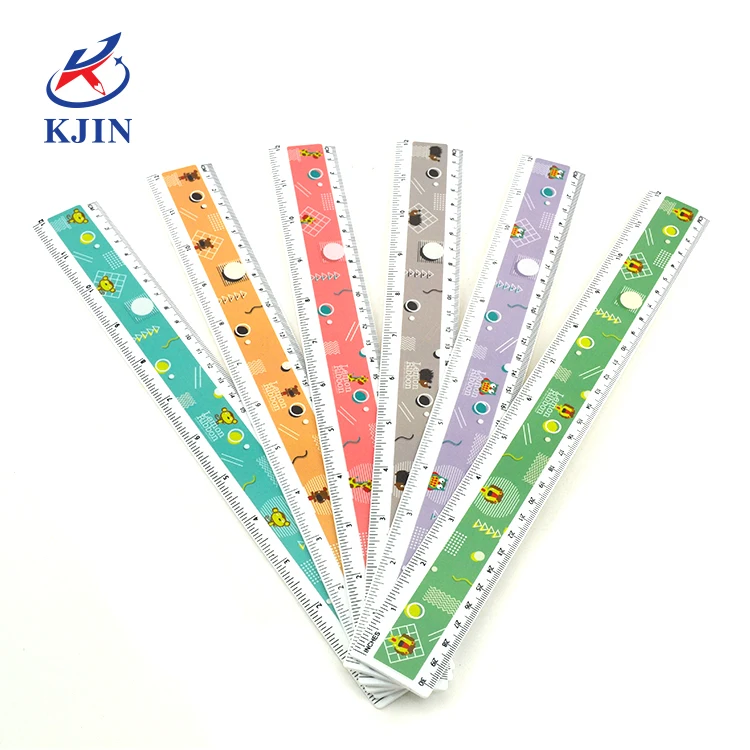 Factory Custom Print logo Plastic Rulers 15 20 30 cm Promotional ...
