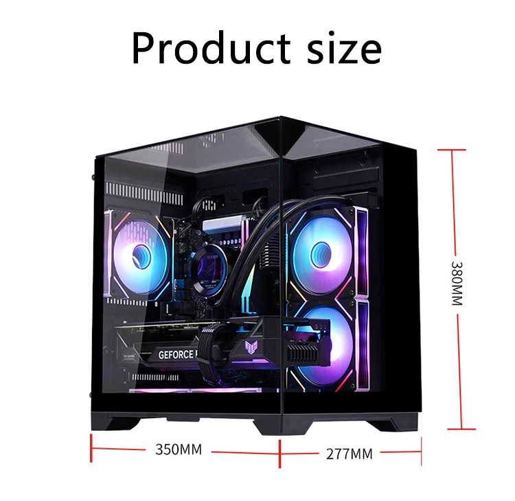 M-ATX Water-Cooled Desktop Host Gaming Chassis Three-Sided Tempered ...