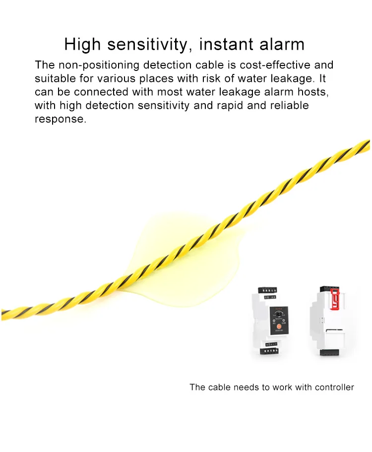 Water Sensor Cable - Flood Detecting Rope for Home Security