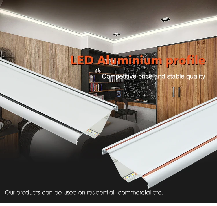 Alu Profil Extrusion Channel Recessed Led Linear Light Decoration Lighting Drywall In Aluminum ...