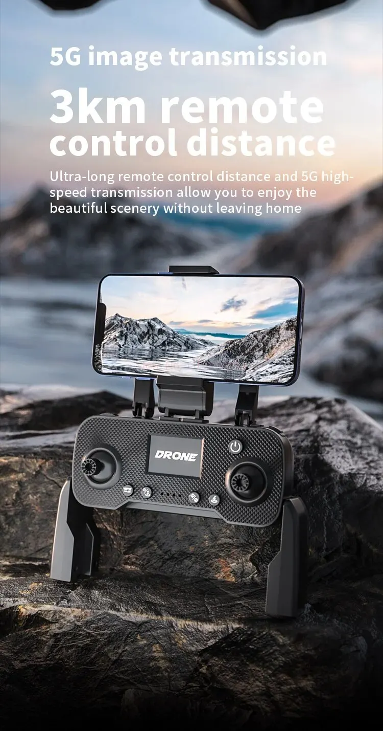 New B6 4k Hd Camera Folding Mini Drone Brushless Motor Gps 5g Optical ...