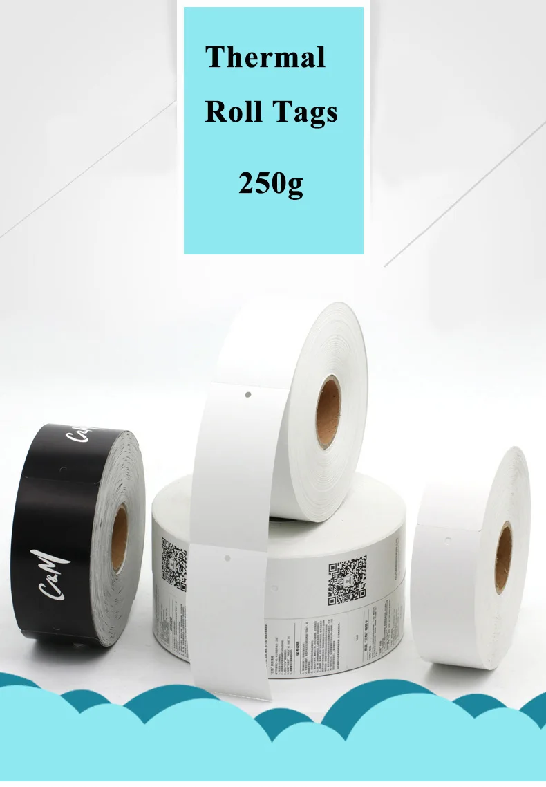 250g White Blank Thermal Airline Luggage Hang Tags And Label Roll ...