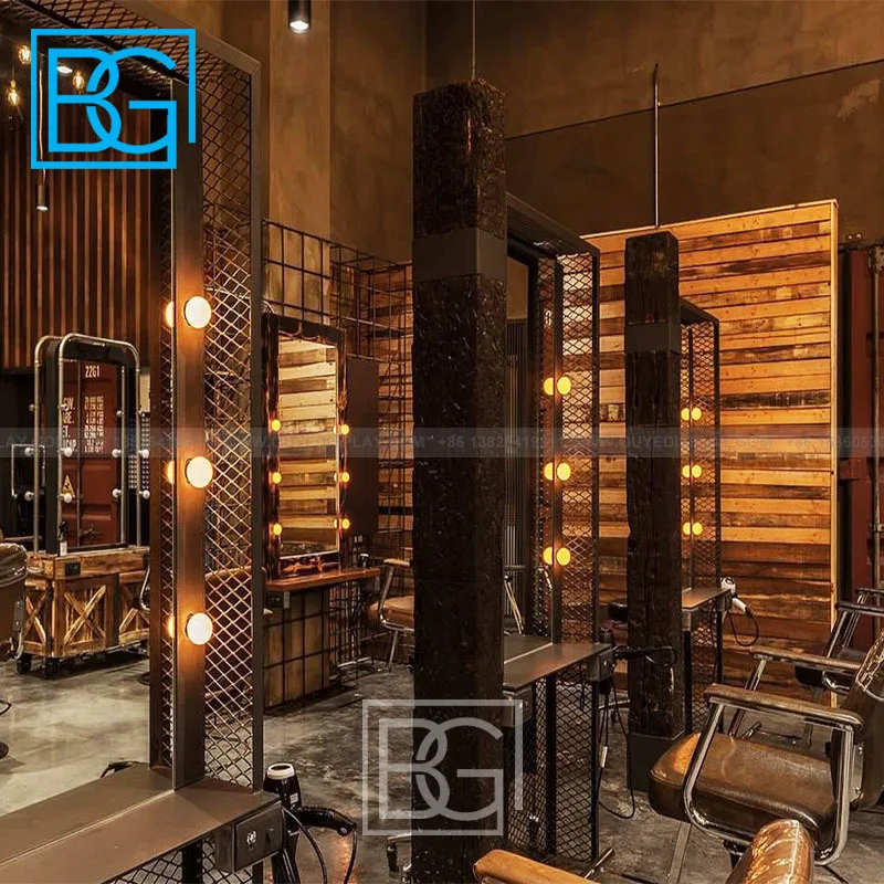 Alibaba.com: Double Sided Barbershop Mirrors Station for Beauty Salon ...