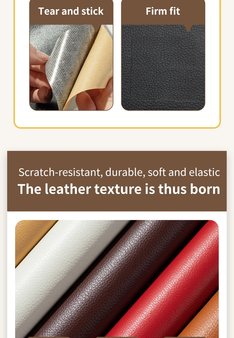 50*137cm Leather Patch Self Adhesive Stick-on Sofa Repairing Leather Pu ...
