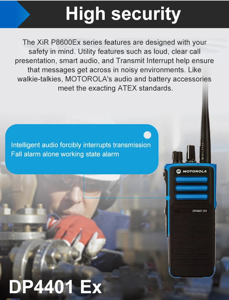 Motorola DP4401 Ex ATEX Walkie Talkie - Plosion-Proof Radio