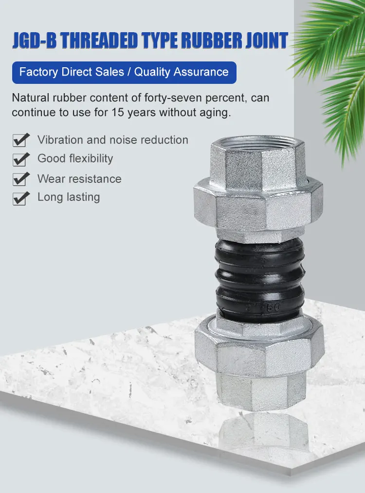 Epdm Thread Rubber Joint Screwed Double Sphere Expansion Dn25 Threaded ...