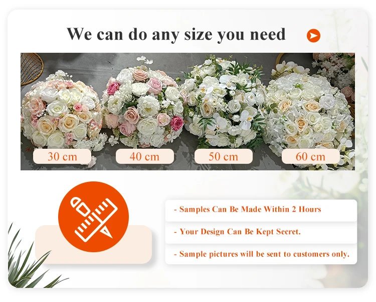 DKB Custom Big Size Wedding Flowers - Artificial Flower Ball