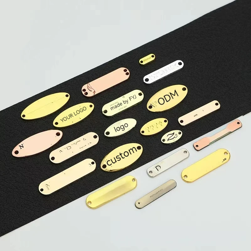 ODM Custom Sustainable Metal Logo Tags for Shoes Bags Handbags Swimwear ...