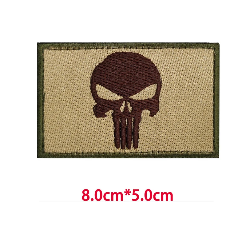 Punisher American Flag Embroidery Tactical Hook and Loop Punisher Patches| Alibaba.com