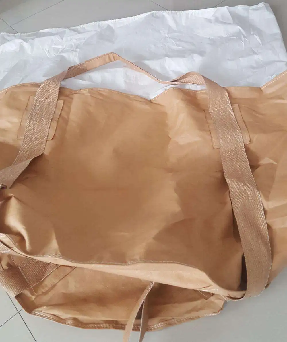 Flecon Bag 110x110 Cm - 1 Ton Fiber Bag with Double Stevedore Strap