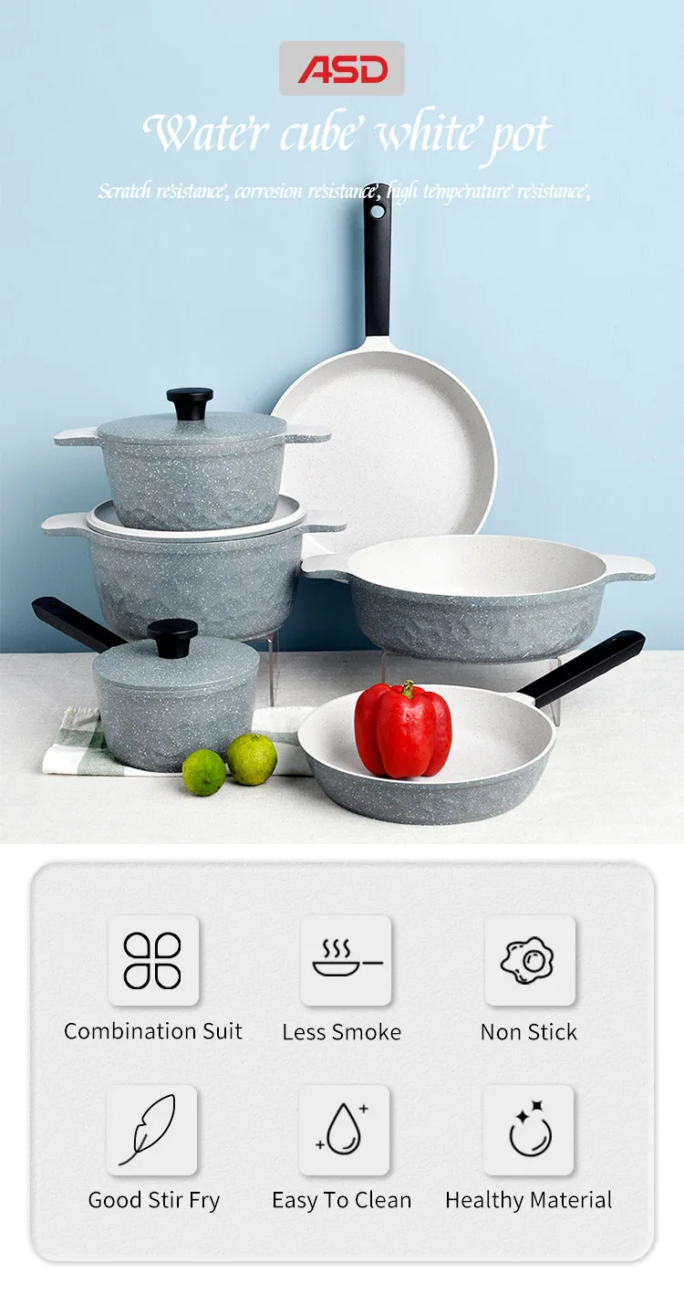 12pcs Die Cast Cookware Set - Nonstick, Durable, and Versatile