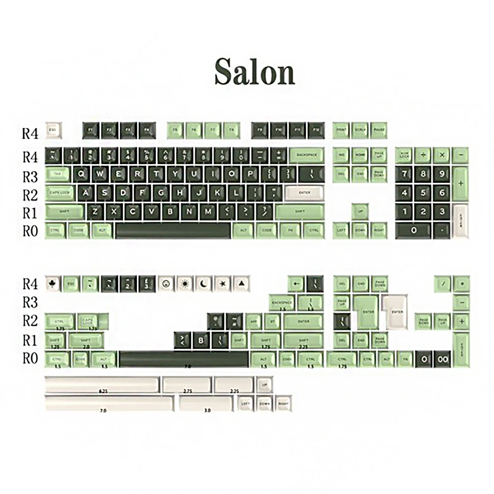 Tecsee Sa Profile Double Shot Keycaps Set Ansi Layout Mechanical ...