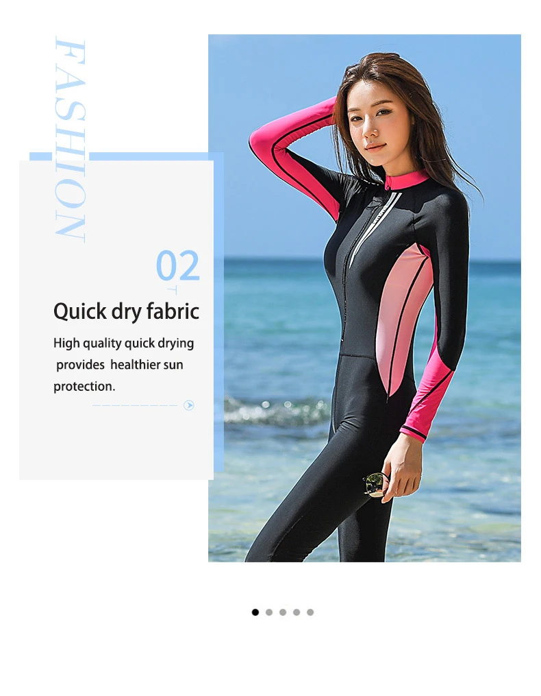 Long Sleeves Swimwear Chest Pad Surfing Sailing Diving Bodysuits ...