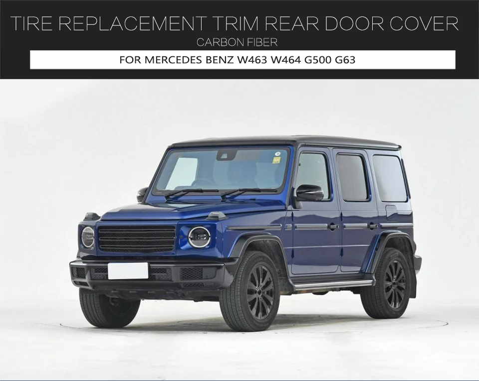 G Wagon Dry Carbon Fiber Spare Tire Replacement Trim Rear Door Cover ...