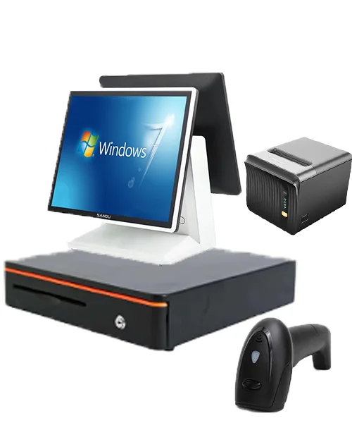 White Cash Register Integrated Pos System I3 / I5 / J1900 Motherboard ...