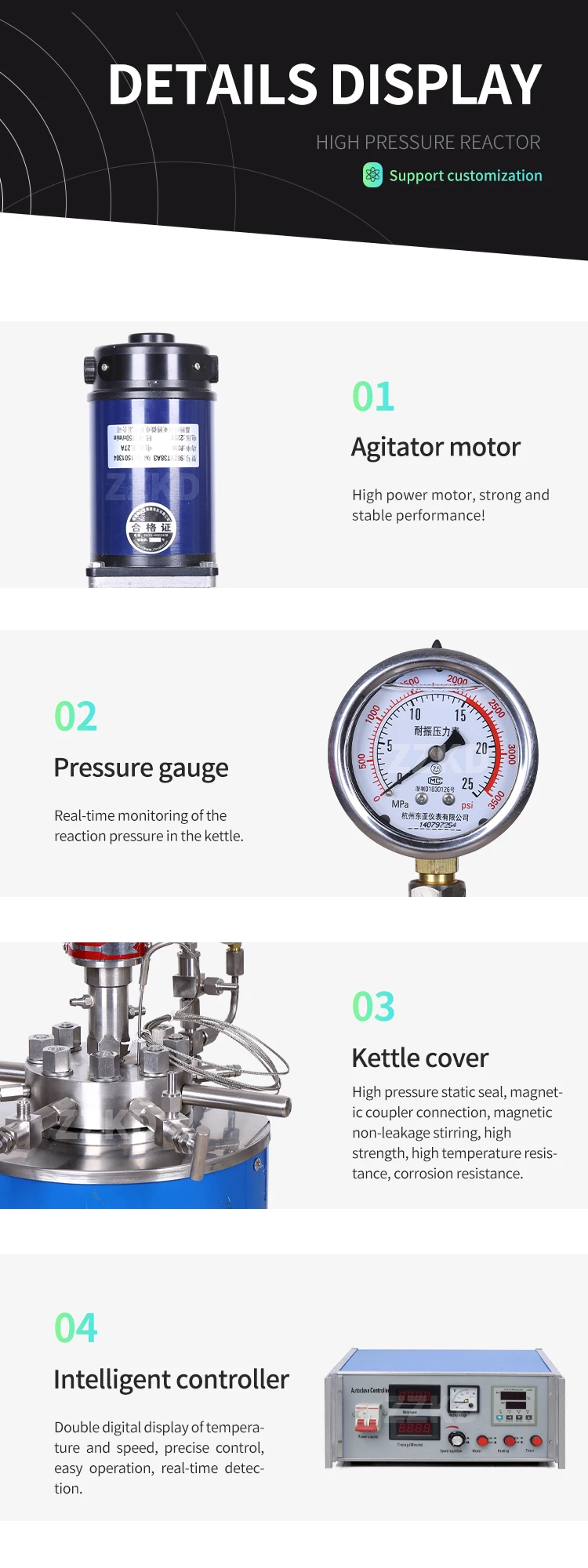 KD Autoclavable Instrument Container - High Pressure Lab Reactor