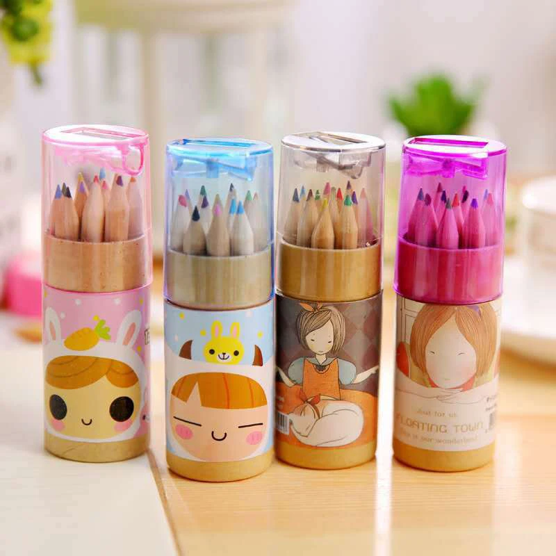 Cartoon Color Pencil Drawing Brush Primary School Students School ...