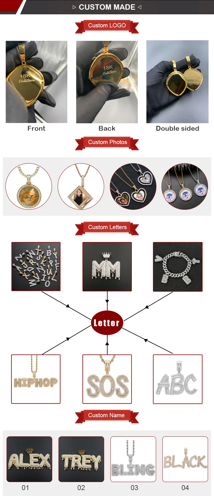 Hip Hop 18K Gold Plated Cartoon Pendant Necklace Iced Out 3A Cubic ...