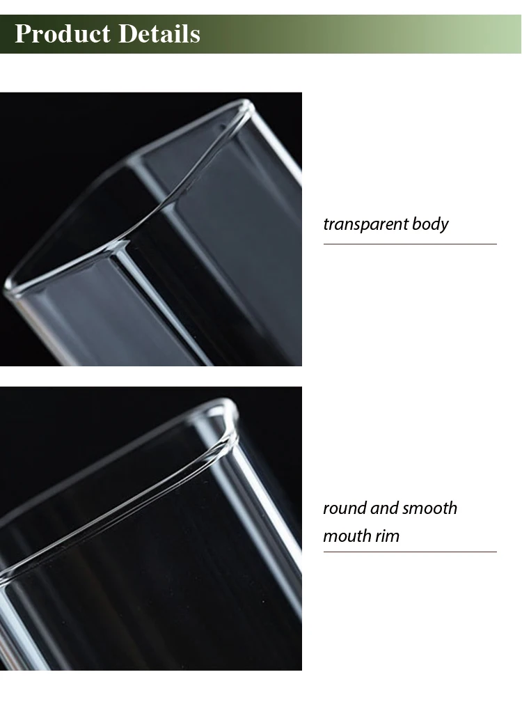 Square Glass Cups - Perfect for Water, Wine, & Cocktails