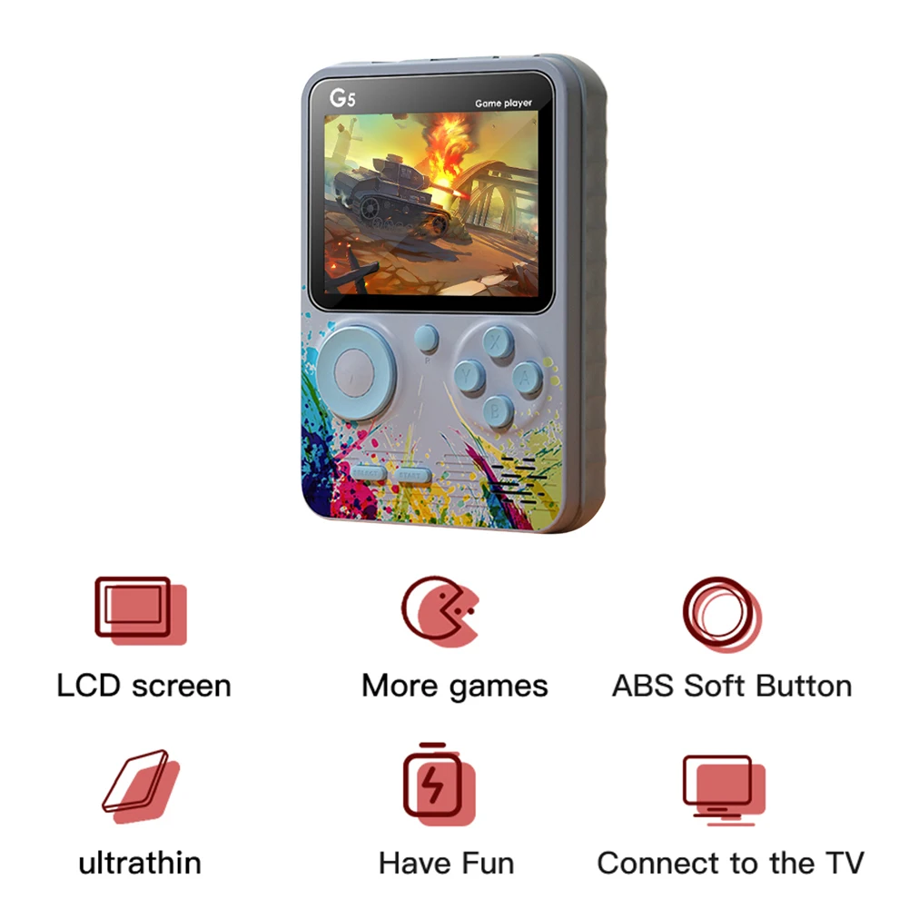 G5 Handheld Game Console - 500 Retro Games in 3 Inch Display