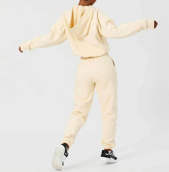 High Quality Solid Colors Street Wear Women French Terry Sweatsuit Set ...