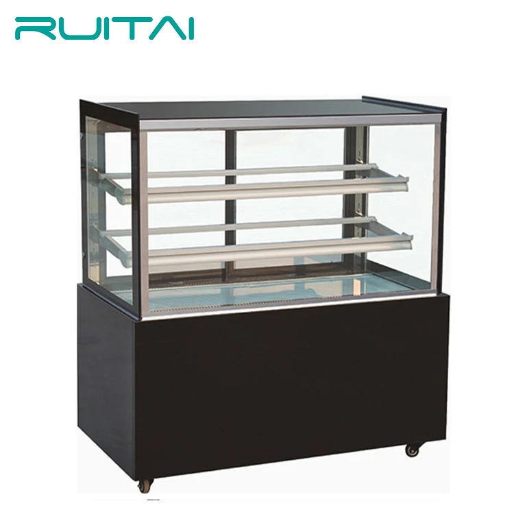 RUITAI Curved Double Glass Air Cooled Cake Display Case