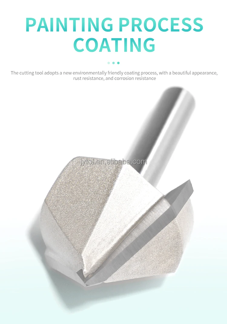 1/4 1/2 Carving Tools Set Woodworking Tools Cutter V Shape End Mill ...