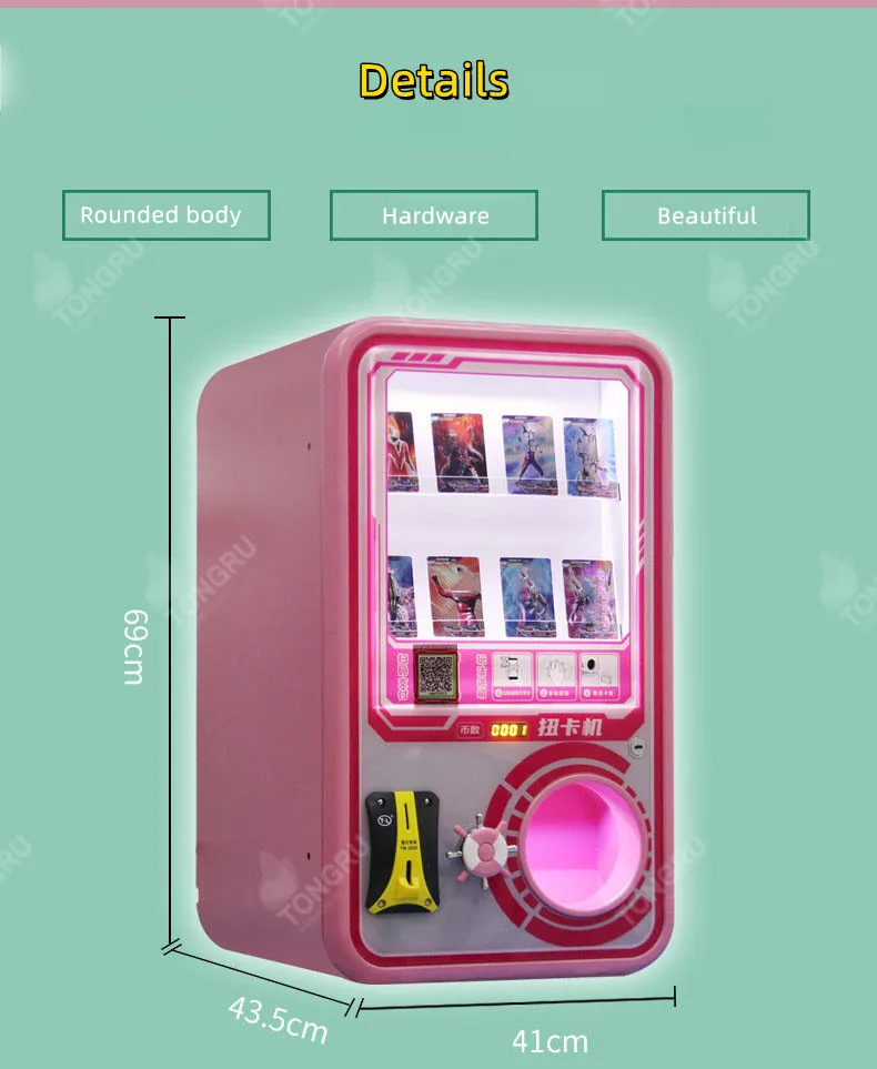 Pink Card Twist Gachapon Game - Sticker Vending Machines