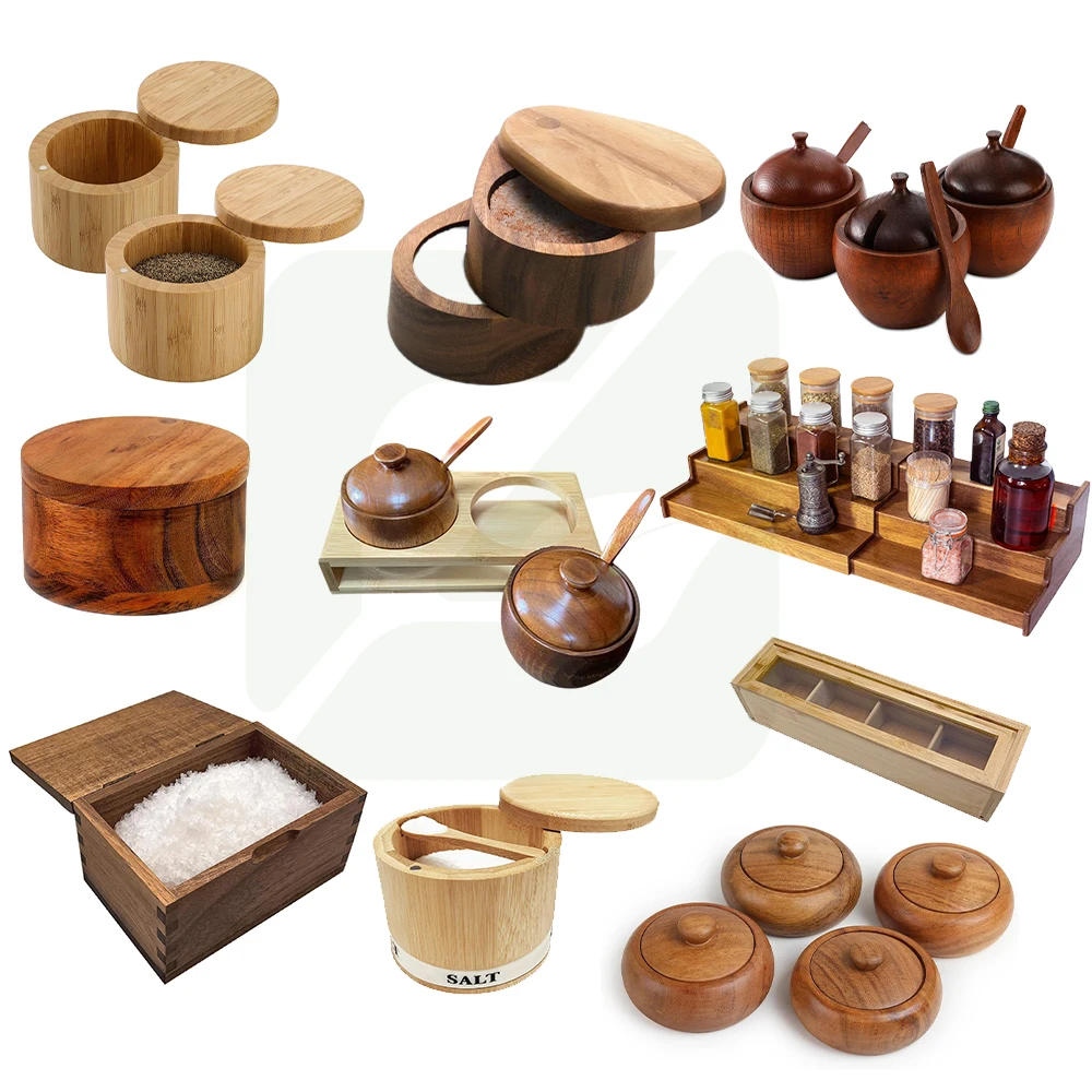 Totally Bamboo Triple Salt Cellar 3 Tier Bamboo Kitchen Salt and Pepper ...